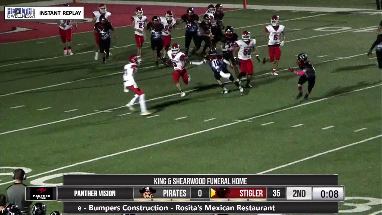 Panther Vision Stigler Football : Stigler vs Locust Grove - YouTube
