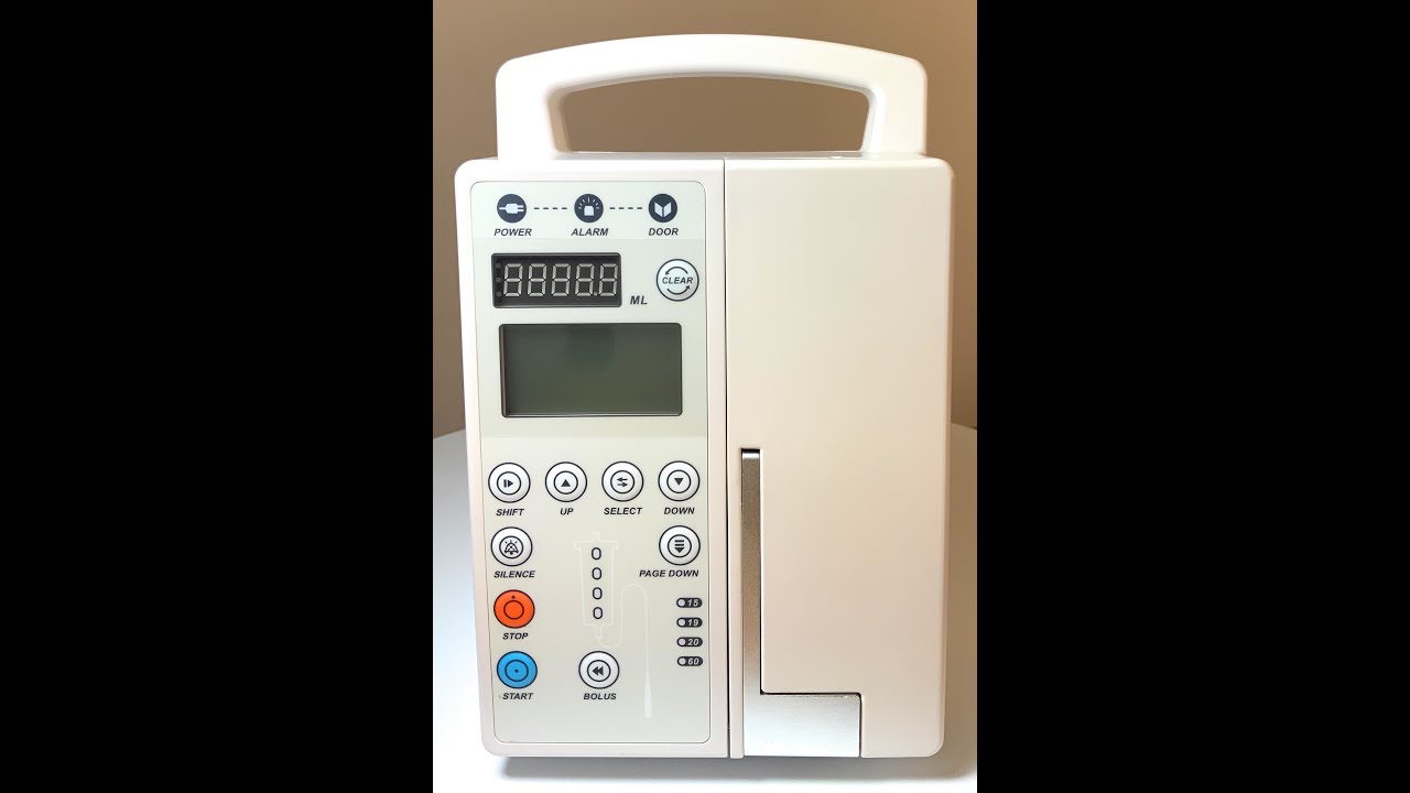 infusion Pump with KVO, Alarm, LCD Display,Calibration - YouTube