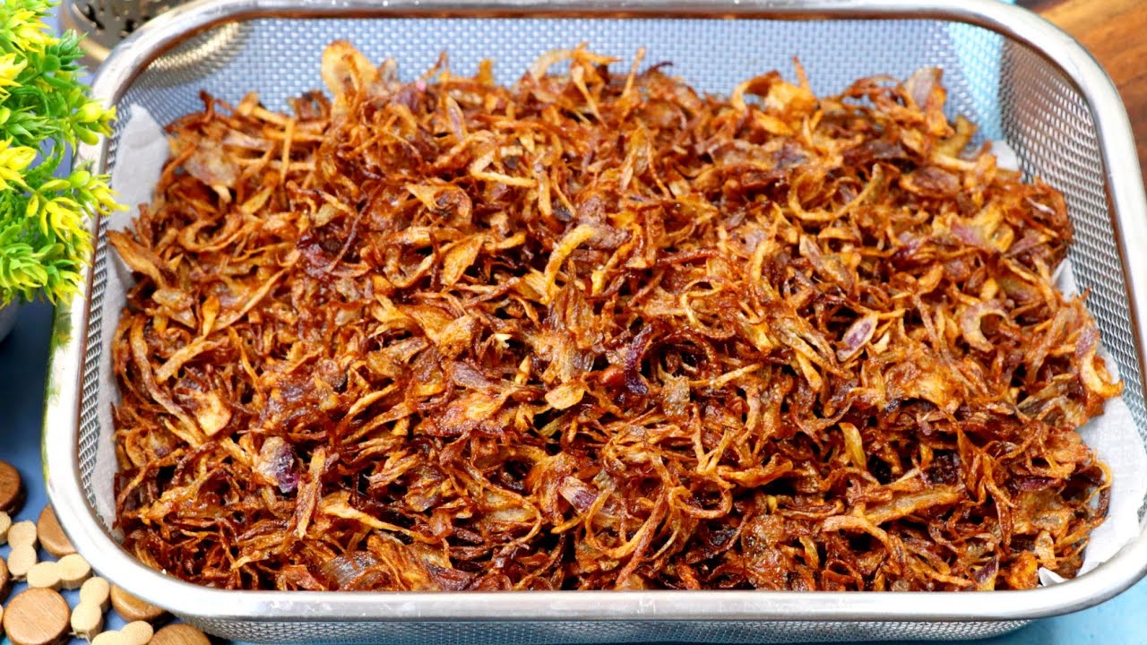 Crispy Fried Onion | How to make Perfect Crispy Fried Onion For ...