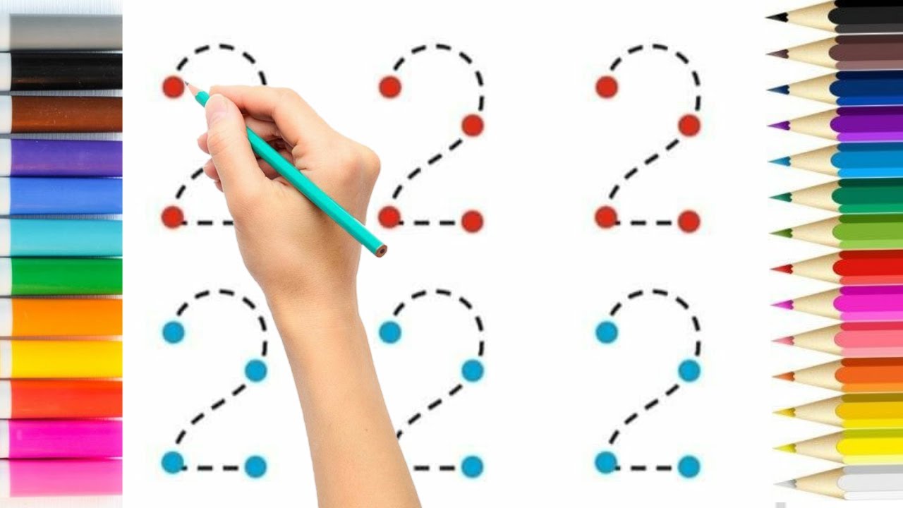 Learn to write 2 with Happy brain kids learning | how to write two ...