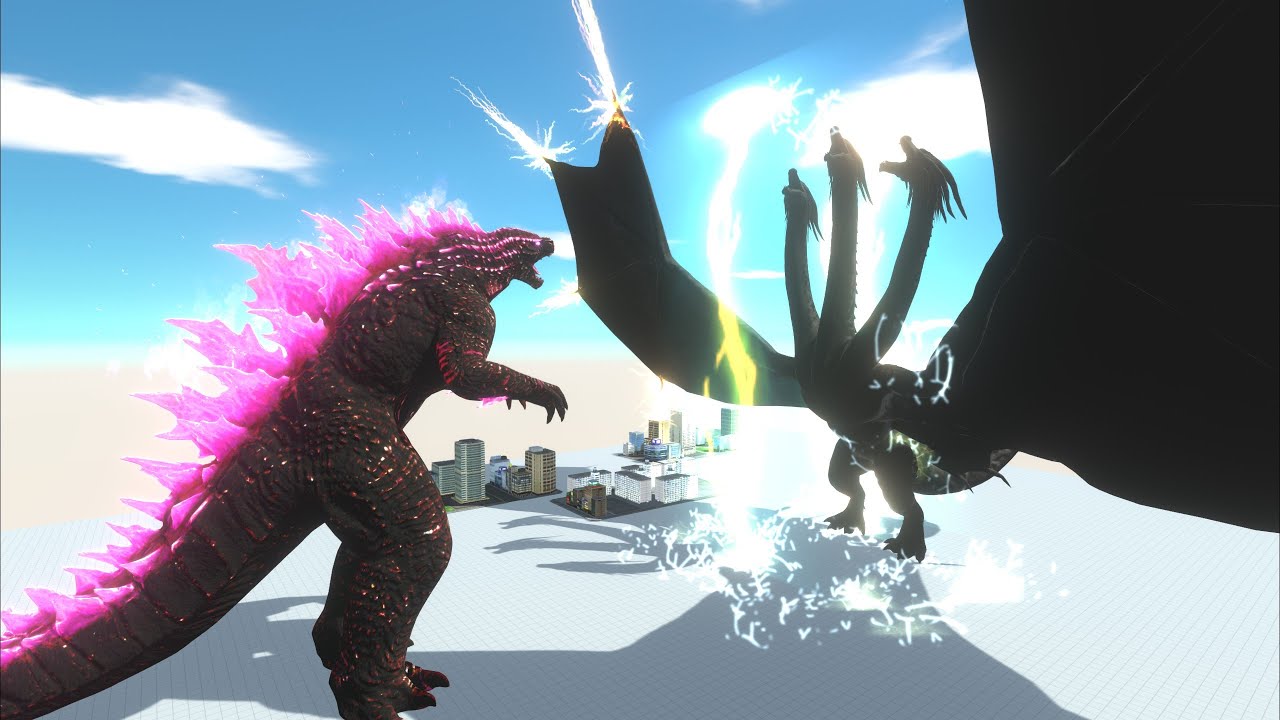 Dark Evolved Godzilla VS Dark Godzilla Minus One and Dark Ghidorah ...