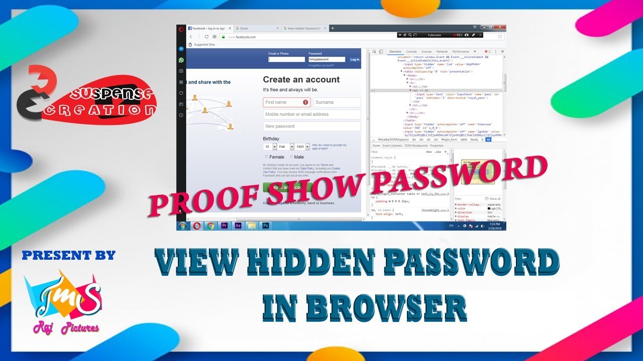 View Hidden Password In Browser - YouTube