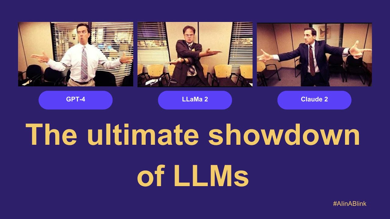The ultimate showdown of LLMs : GPT4 vs LLama 2 vs Claude 2 l EP#07 of AI In A Blink l Yellow.ai ...
