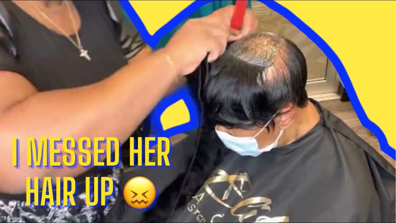 I messed up her hair 😱 | Epic fail| Alopecia weave | had to do her hair ...