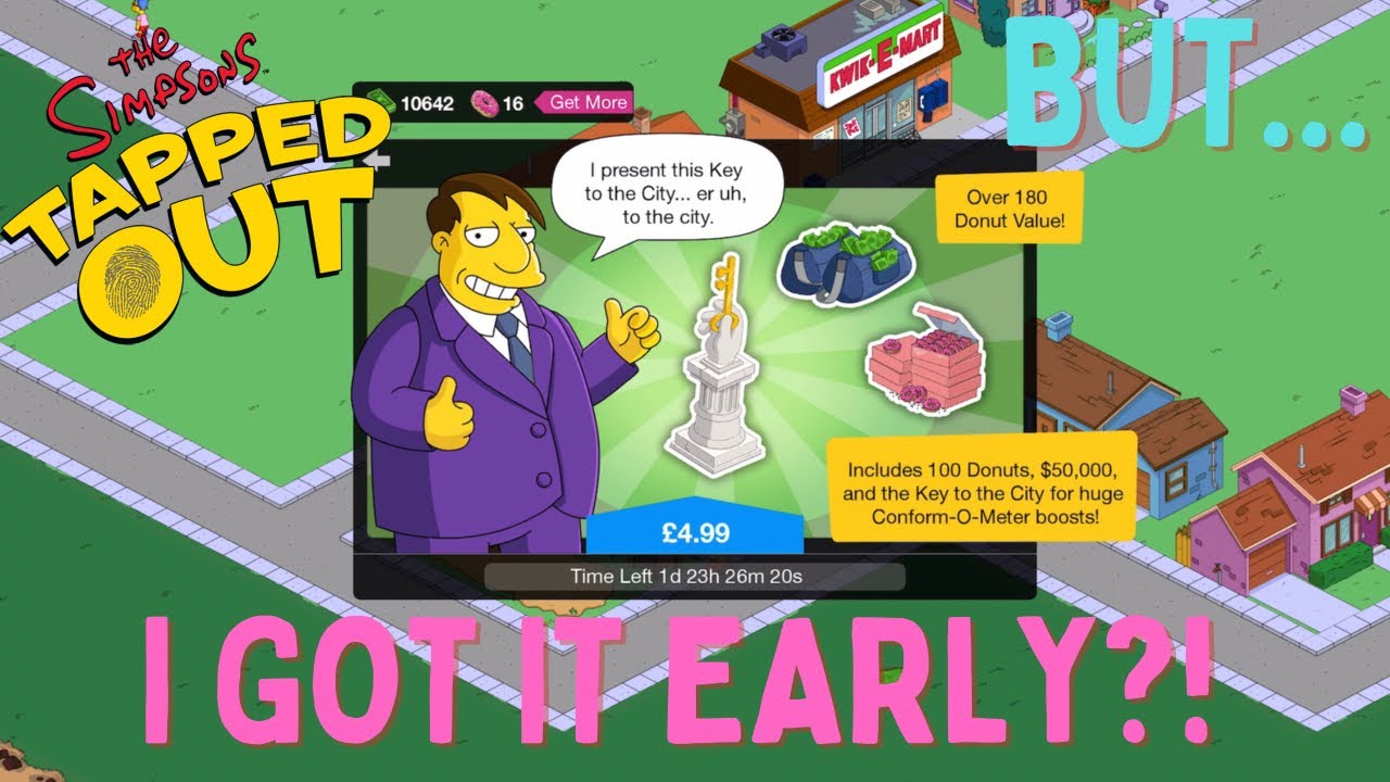 The Simpsons Tapped Out: I Got The Key To The City Bundle Early??!! But ...