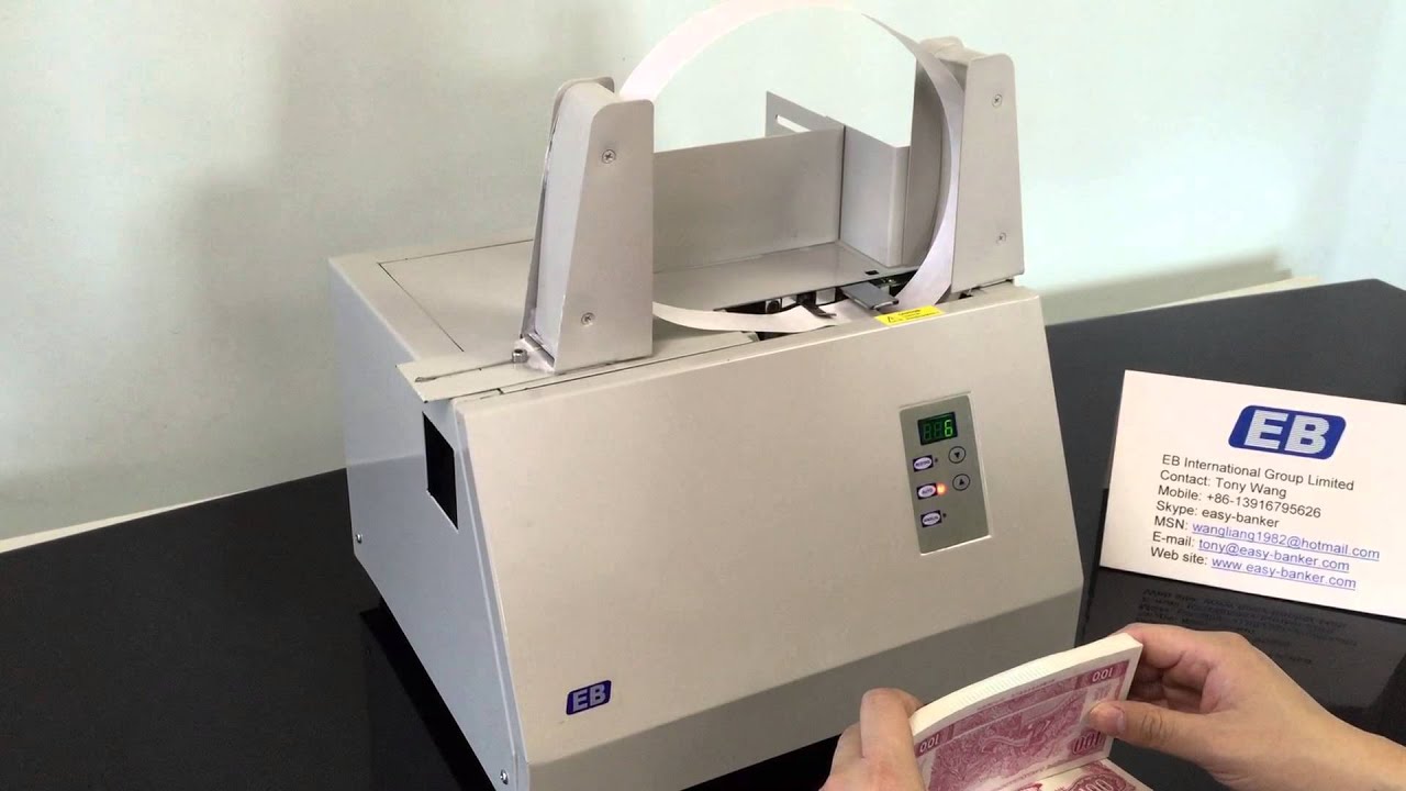 JB 208 Banknote Banding Machine - YouTube