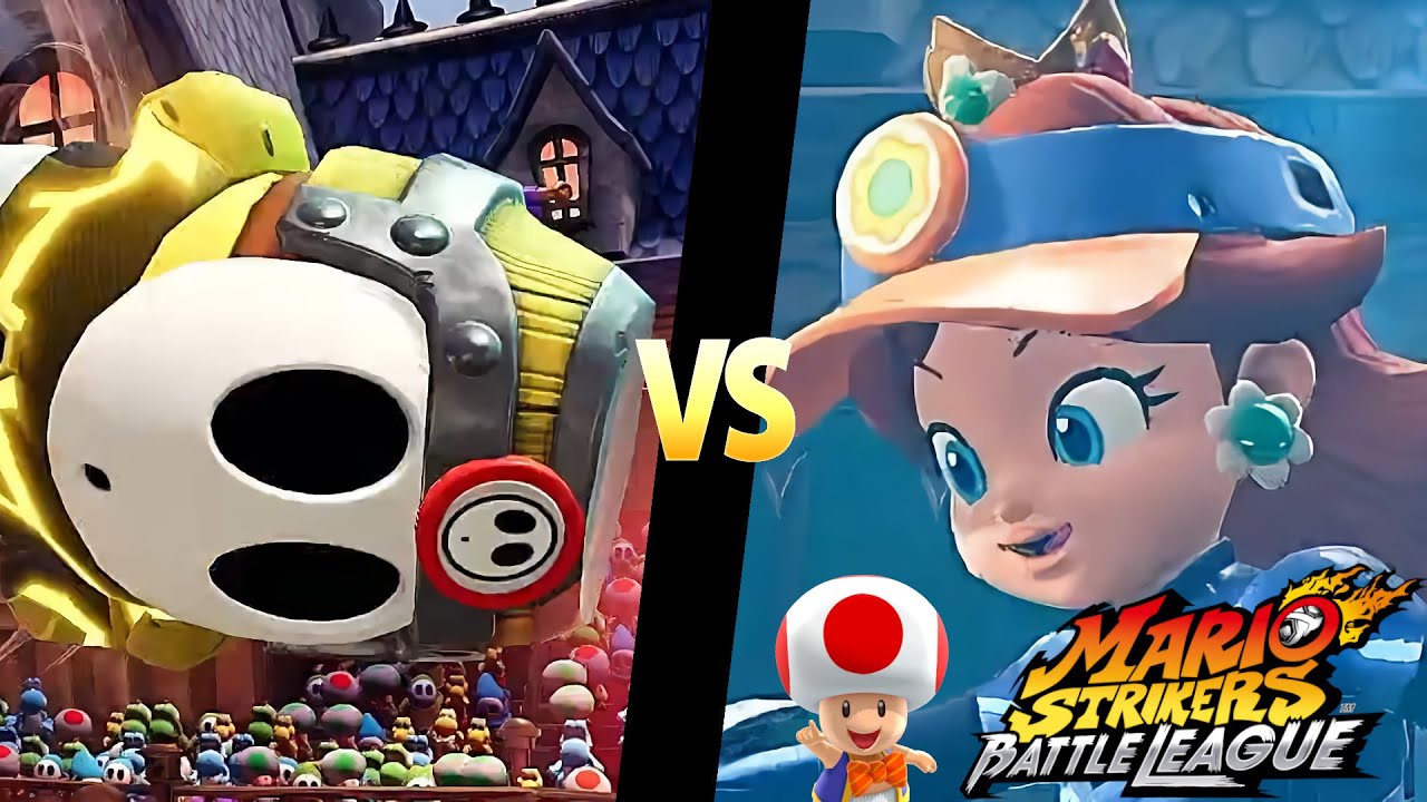 Mario Strikers Battle League Team Shy Guy vs Team Daisy in Spooky ...