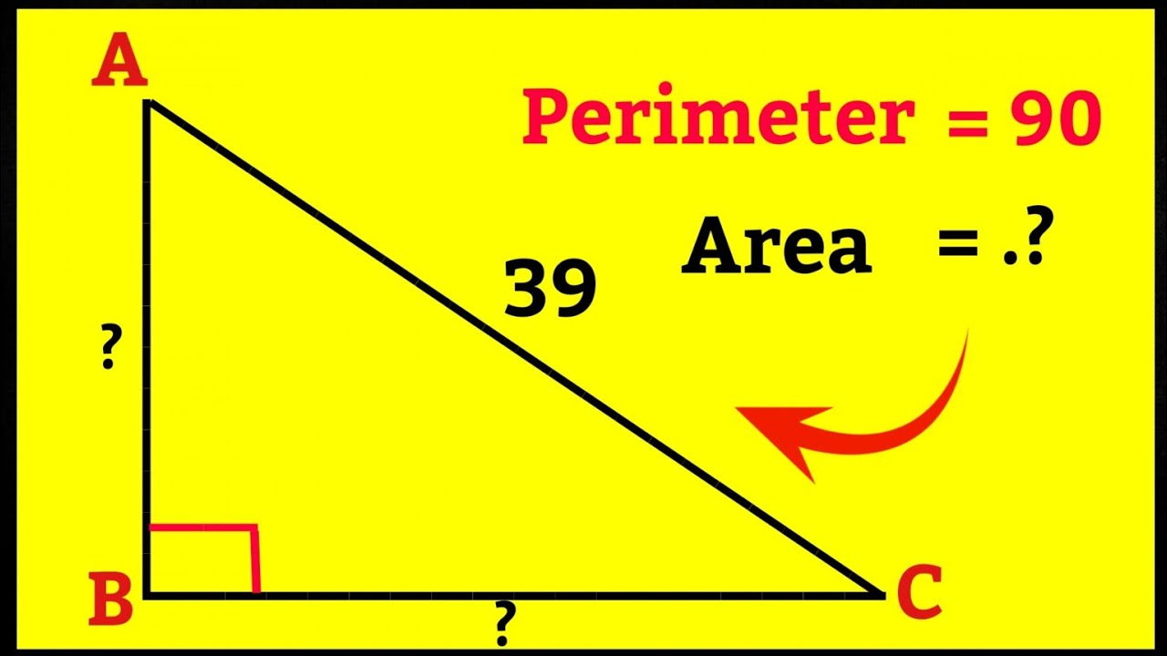 Find the Area and missing sides of Right triangle - YouTube