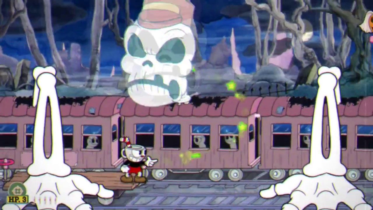 Cuphead Railroad Wrath Phantom Express Boss Fight - YouTube