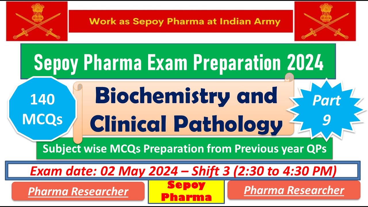 Sepoy Pharma Exam Preparation 2024 Biochemistry and Clinical Pathology ...