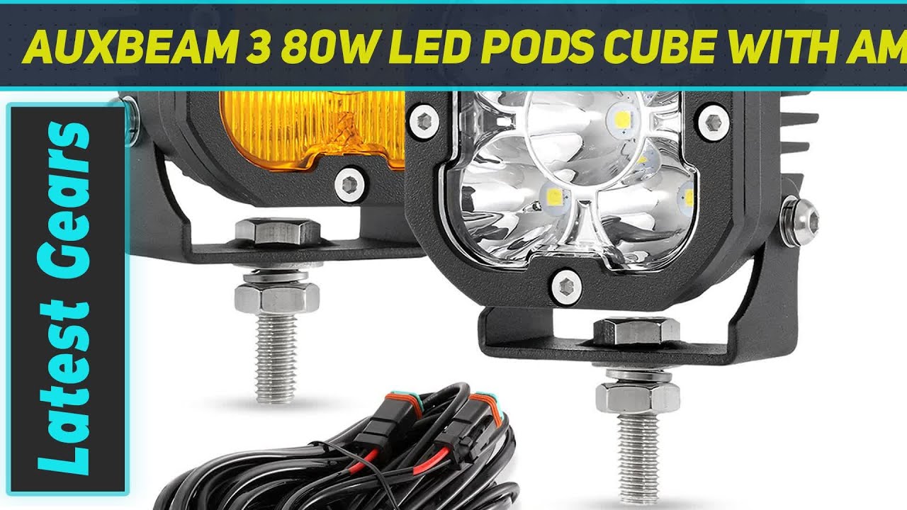 Auxbeam 3" 80W LED Pods Cube with Amber Covers - Review 2023 - YouTube