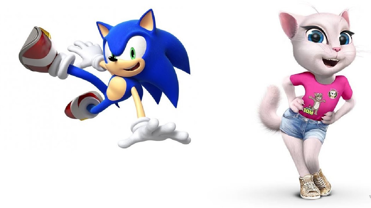 My Talking Angela vs. Sonic Dash - YouTube