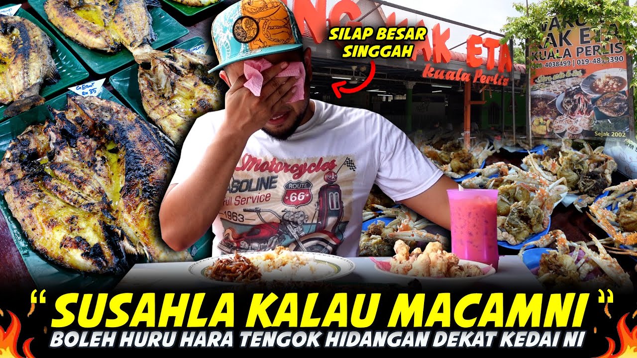 Ketam , Sotong dan Ikan Bakar Letak Macamtu Je..Rambang Mata Tengok ...