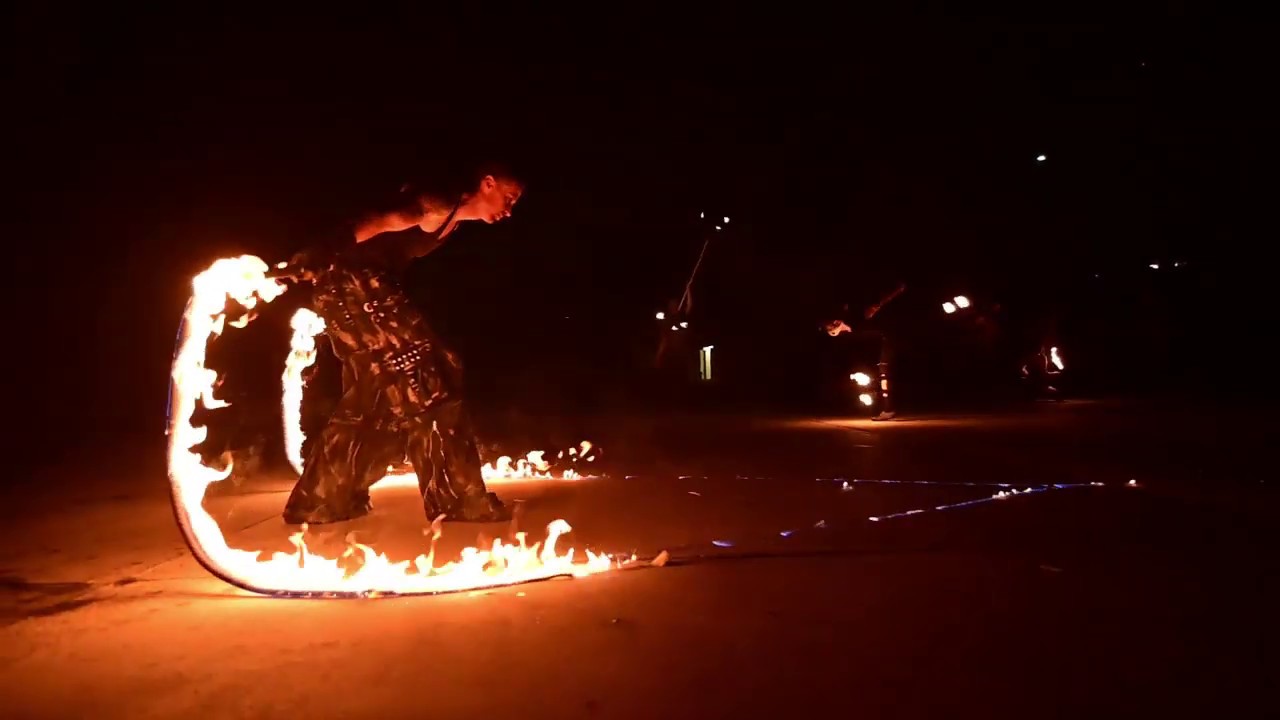 Slow Motion Fire Whip - YouTube