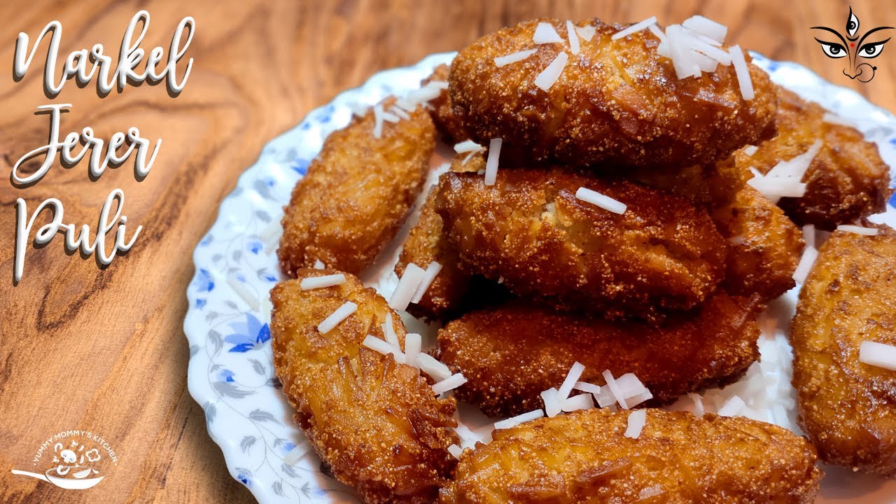 Narkel Jerer Puli | নারকেল জিরের পুলি | Sweet | Dashami Special Recipe ...