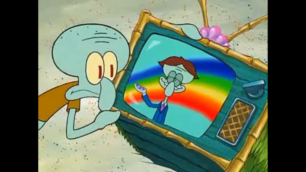 Squidward watches T.V (Meme) - YouTube