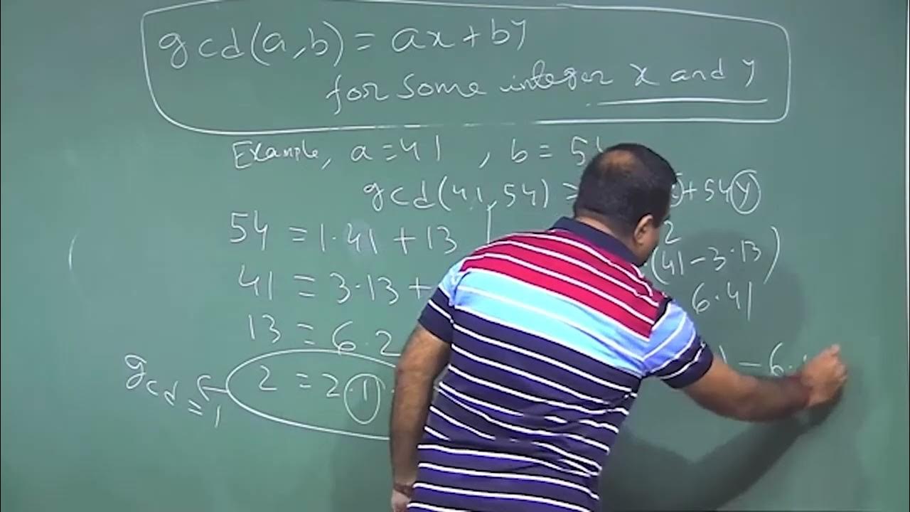Lecture 17: Extended Euclidean Algorithm #CH30SP #swayamprabha - YouTube