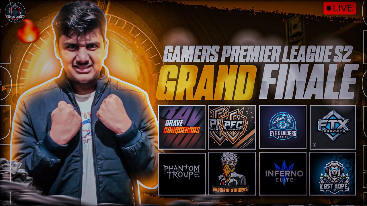 GAMERS PREMIER LEAGUE S2 GRAND FINALE-1100 PP🔥|| ALL TIME GAMERS - YouTube