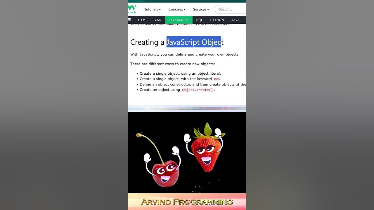 How Javascript Objects Are Created Javascript Javascriptobjects Shorts Youtube