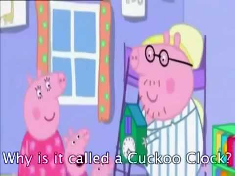 Peppa Pig Cartoon Cuckoo Clock with subtitles - YouTube