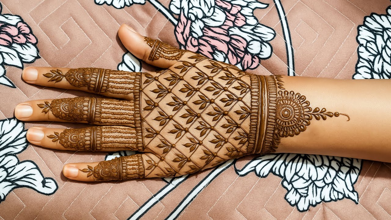 Easy & Fast Half Hand Mehndi Design 2025 | Quick Filled Mehndi Tutorial ...
