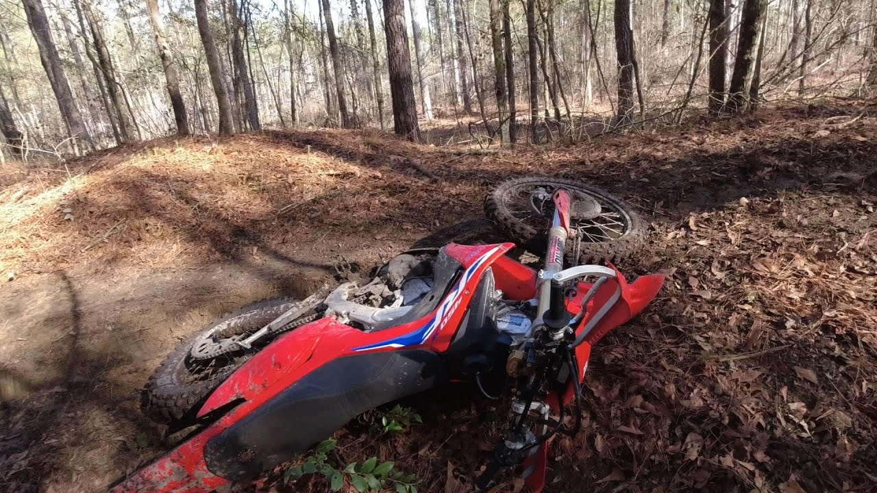 Broxton Bridge Dual Sport 2024 - missed rut and fell over - (386) - YouTube