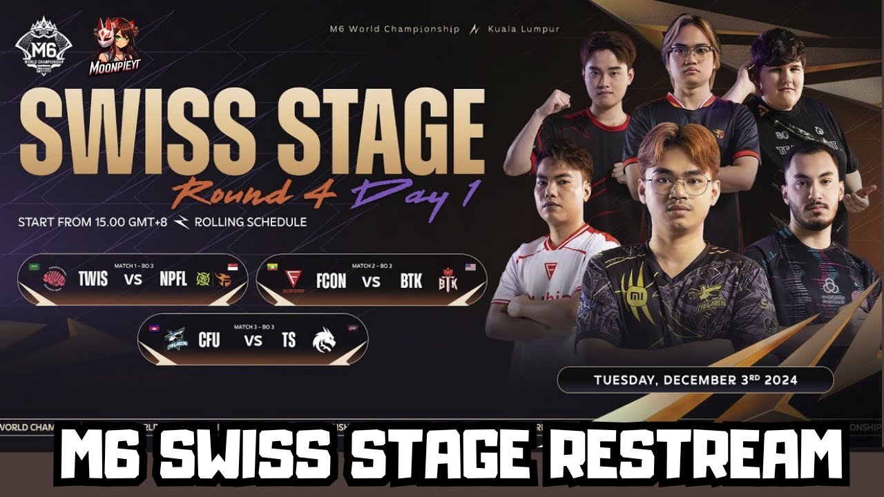🔴LIVE | MLBB M6 WORLD CHAMPIONSHIP | Swiss Stage Round 4 Day 1 ...