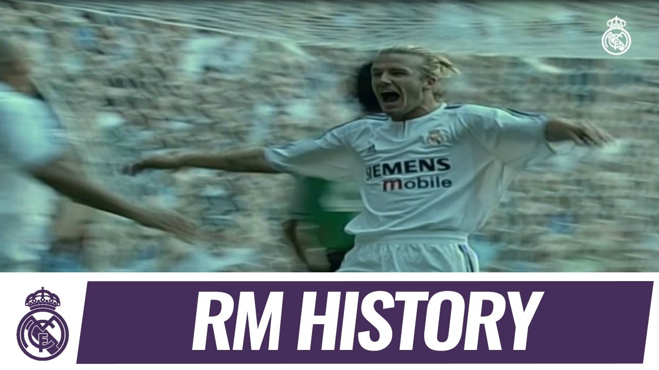 David Beckham's first LaLiga goal for Real Madrid! - YouTube