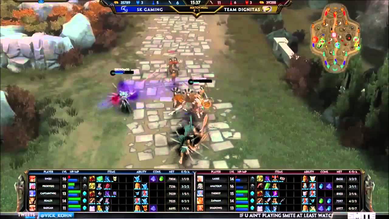 Lassiz's juking on Smite launch; SK vs Dignitas match - YouTube