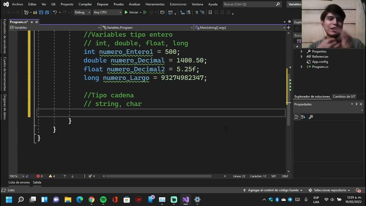 Curso de programacion - Visual Studio 2022 C# - Que son las varibales y ...