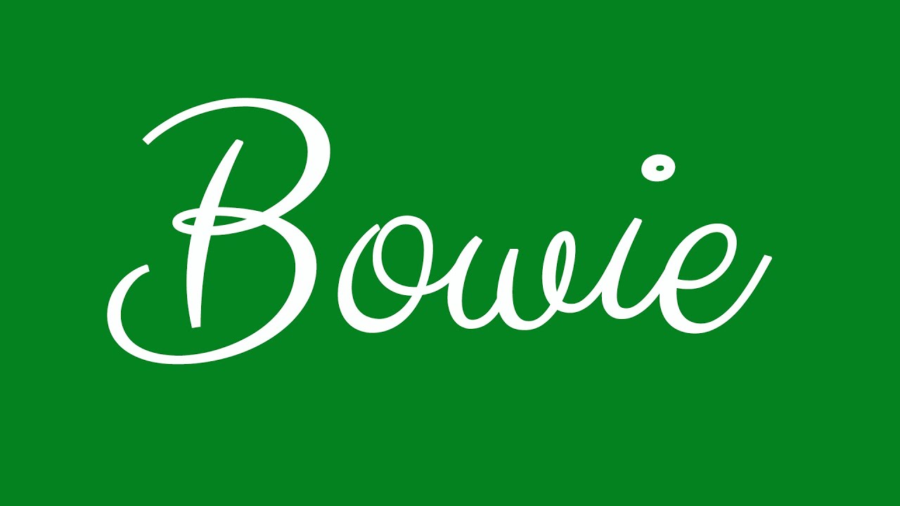 Learn how to Sign the Name Bowie Stylishly in Cursive Writing - YouTube
