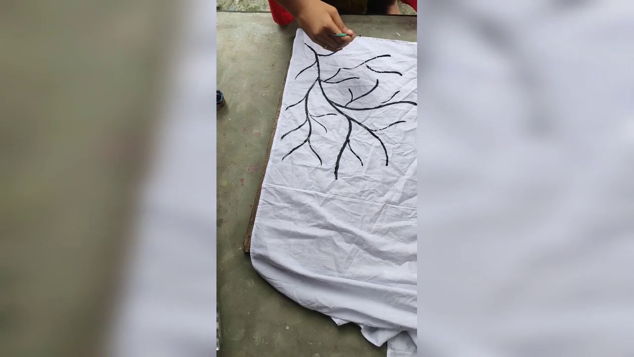 Fabric painting tutorials || Painting on Clothes || hand painting on ...