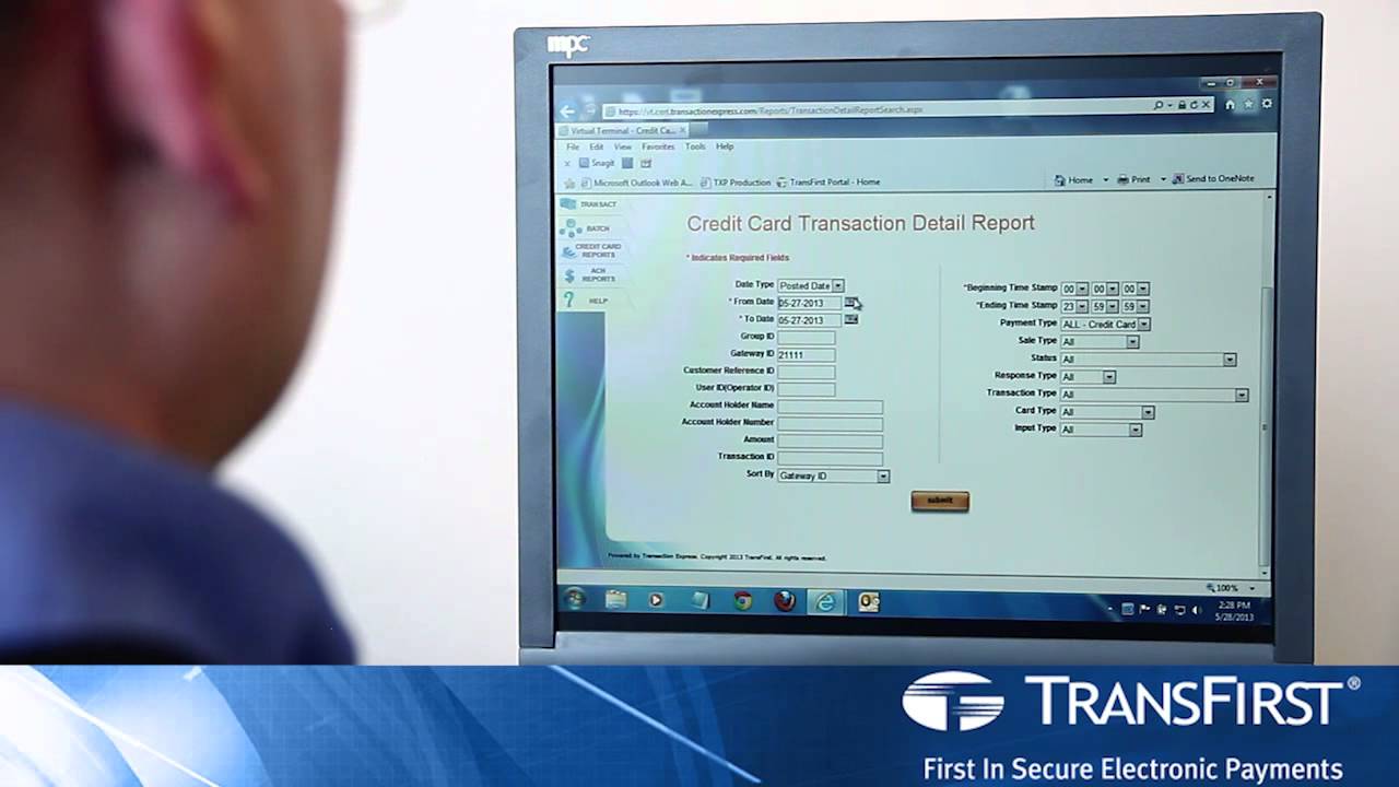 Transaction Express Payment Gateway -- Reports - YouTube