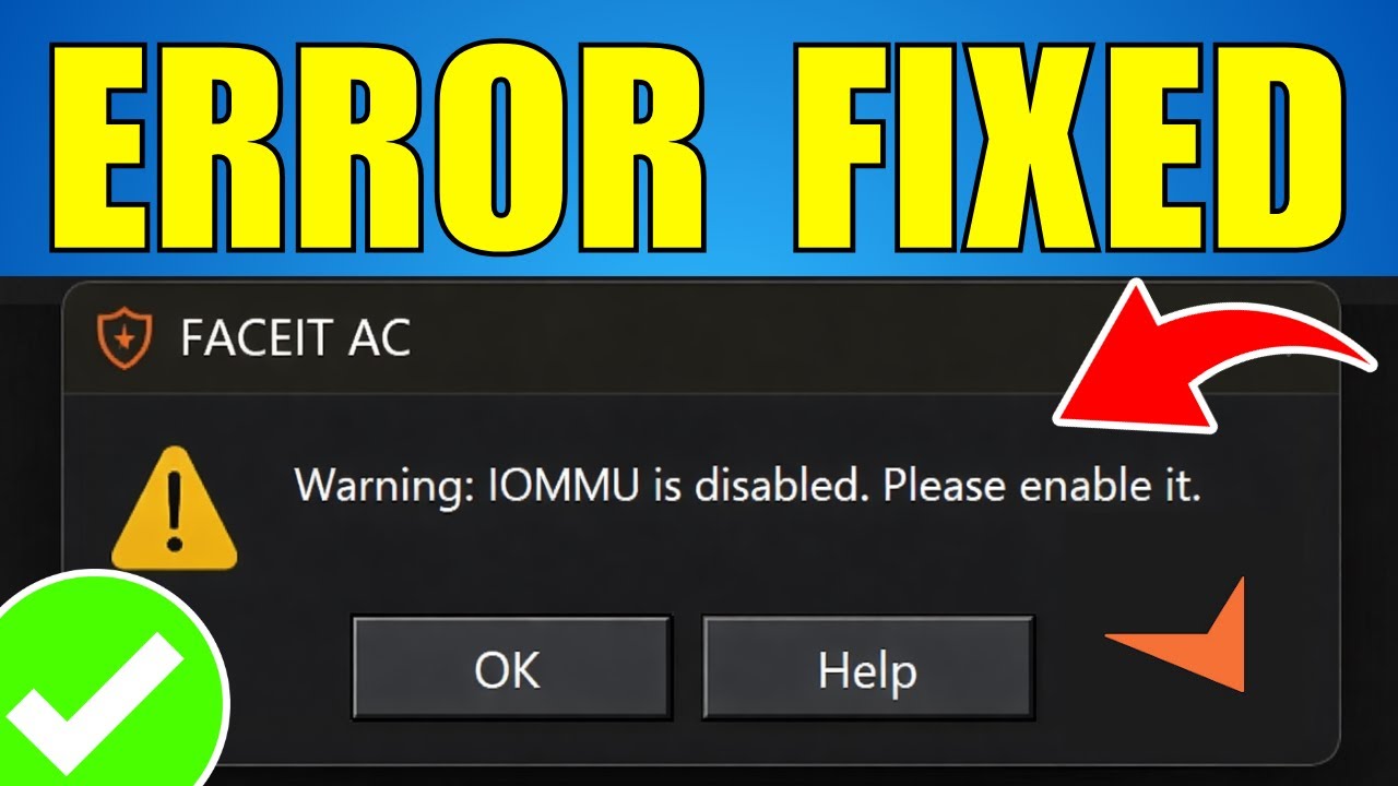Fix Faceit IOMMU is Disabled Please Enable it - Full Guide 2026 - YouTube