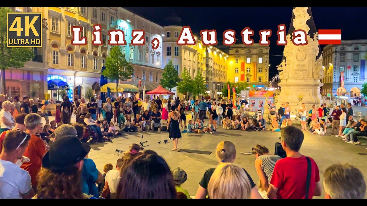 Linz, Austria 🇦🇹 at NIGHT | Most Beautiful Places in Europe | 4K UHD ...