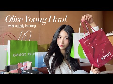 Huge K-Beauty Haul 🎀 | viral olive young skincare + makeup