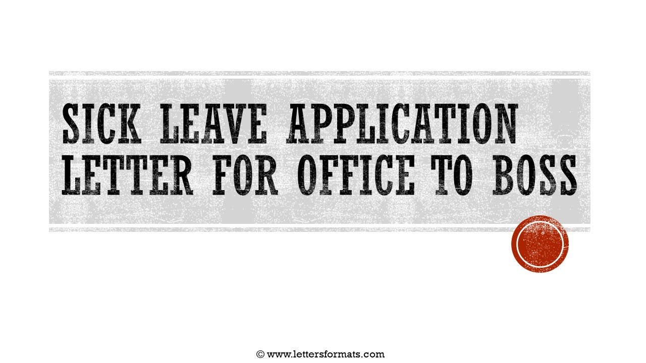 How To Write A Sick Leave Application Letter For Office To Boss YouTube how-to-write-a-sick-leave-application-letter-for-office-to-boss-youtube