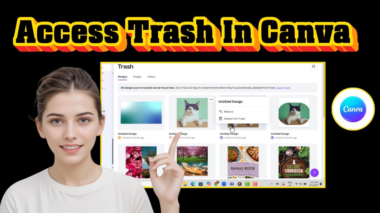 How To Access Trash Folder In Canva | Recover & Delete Files (2025 ...