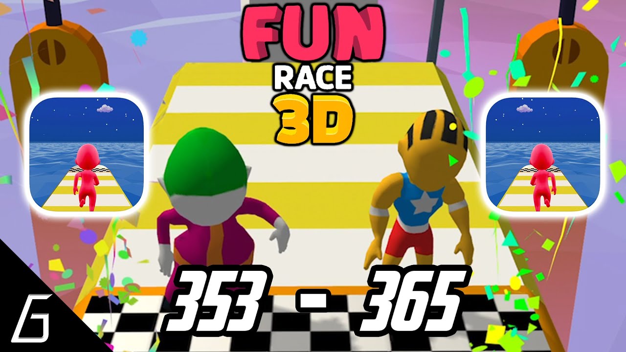 Fun Race 3D Gameplay | Levels 353 - 365 + Bonus (iOS, Android) - YouTube