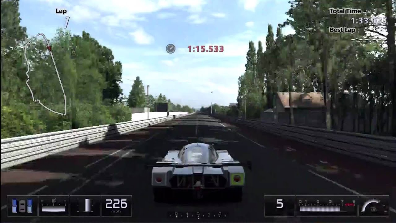 GT5 - Sauber Mercedes C9 Race Car Top Speed Run - YouTube
