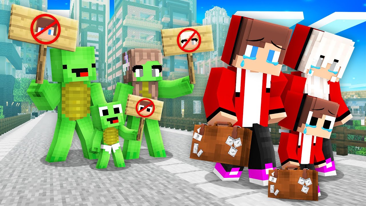 Why Did Mikey Family KICK Maizen Family Out of the CITY in Minecraft! - Parody Story(JJ Mikey TV ...