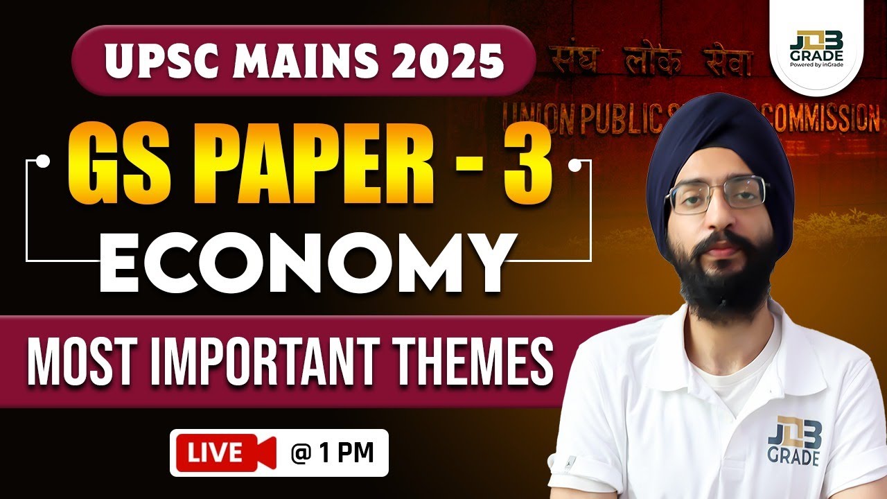 UPSC Mains 2025 | GS Paper 3 Economy | Most Important Themes for Exam ...
