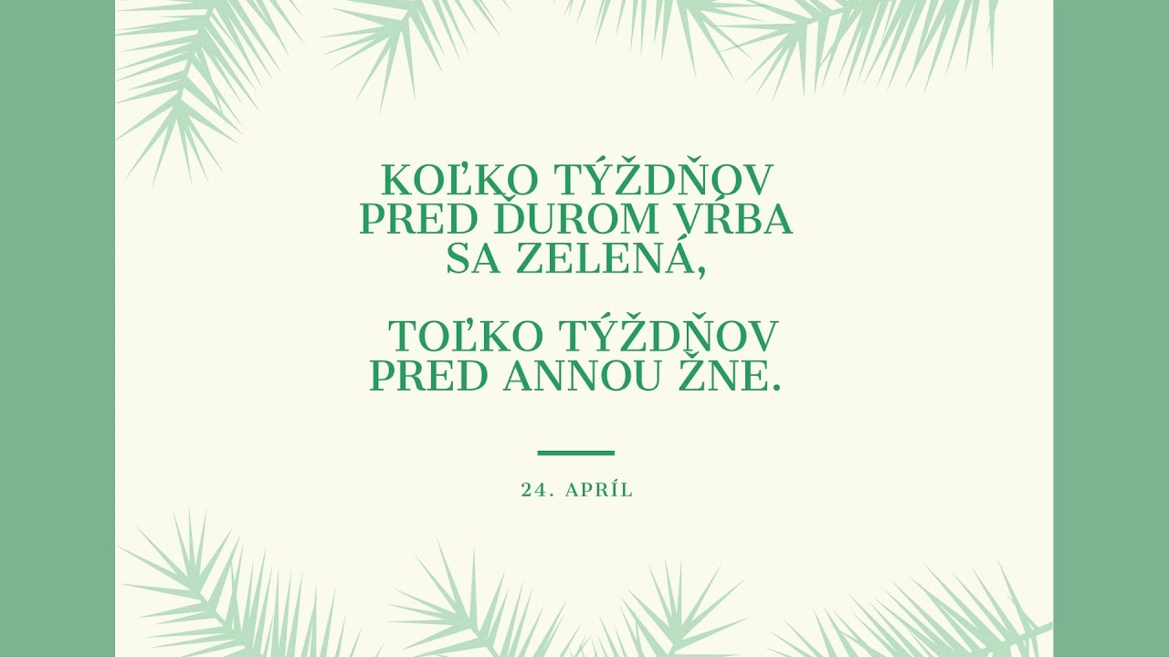 Slovenské ľudové pranostiky 3 - YouTube