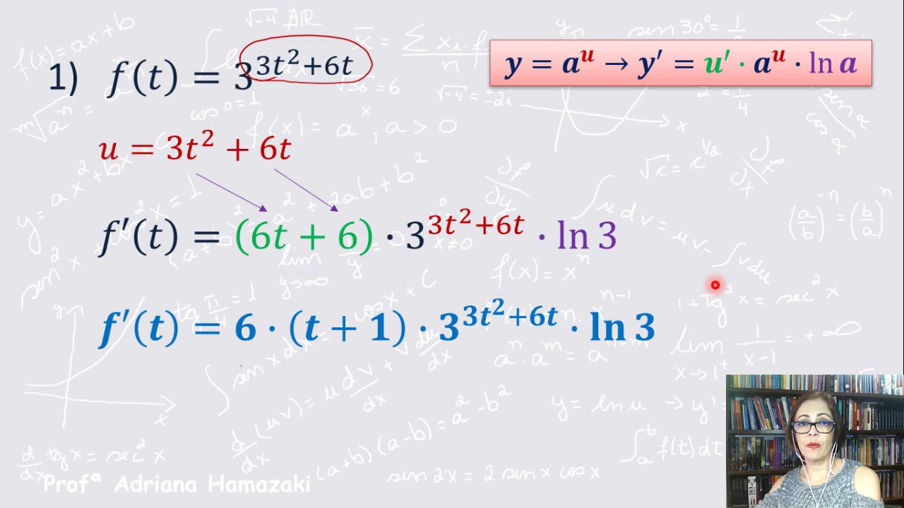 DERIVADAS: REGRA DA CADEIA COM FUNÇÃO EXPONENCIAL (aU) - YouTube