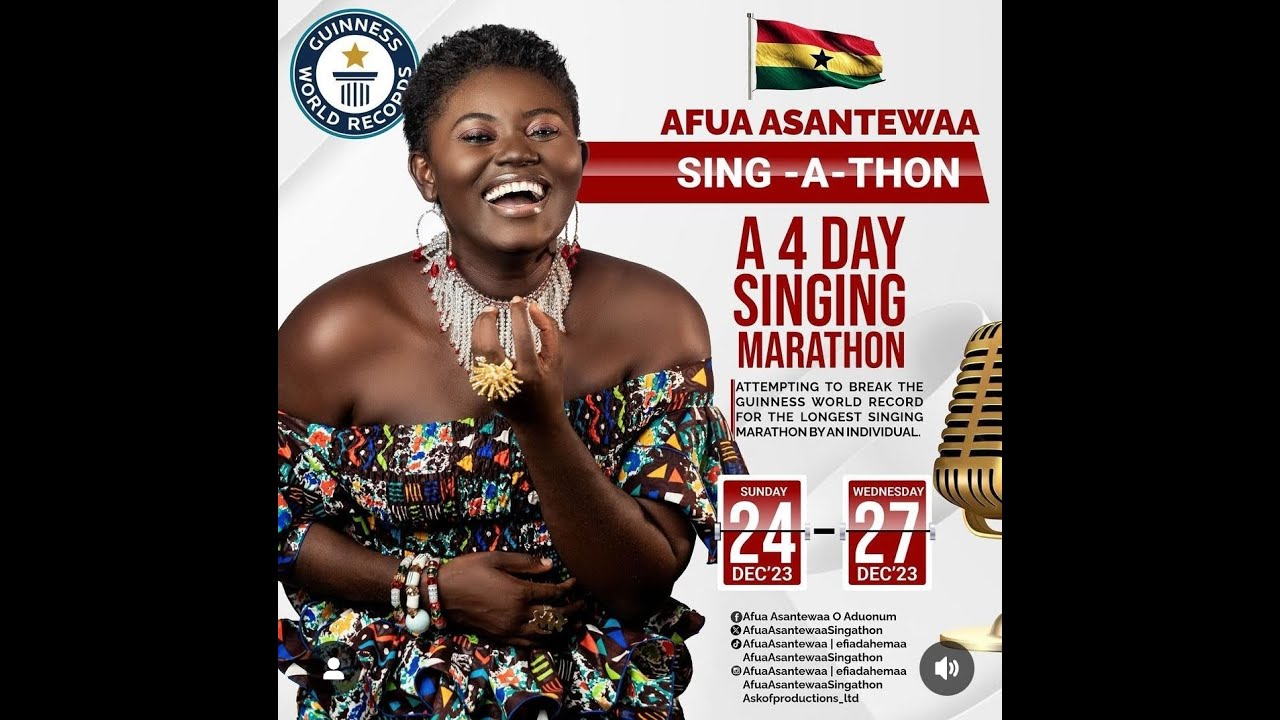 AFUA ASANTEWAA puts Ghana into the GUINNESS BOOK WORLD RECORDS - YouTube