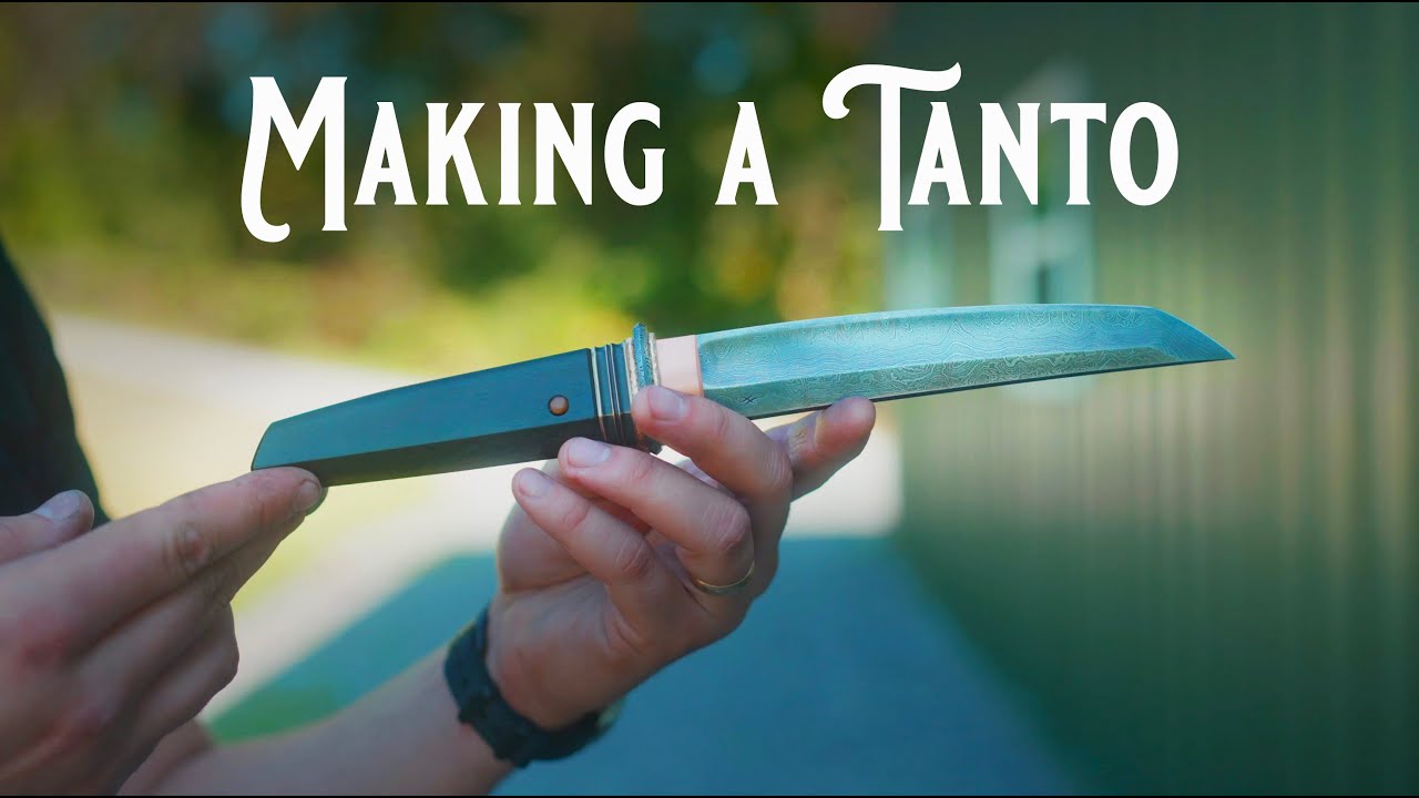 Making a Tanto part 2 - Finishing the Handle - YouTube