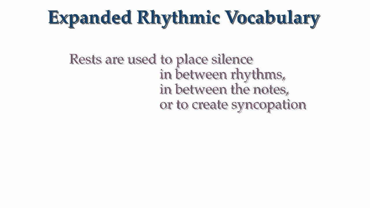 Fundamentals Lesson 10.12: Rhythm - Expanded Vocabulary - YouTube