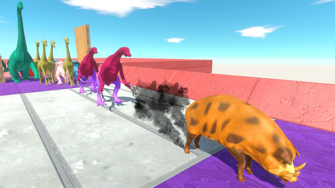 Race who can eat the Red pig #8 | Animal Revolt Battle Simulator - YouTube