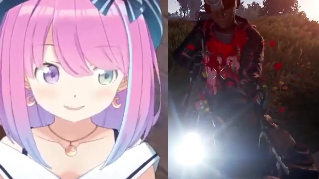 Luna attempts to fend off invader with a jackhammer (Rust) [Hololive ...