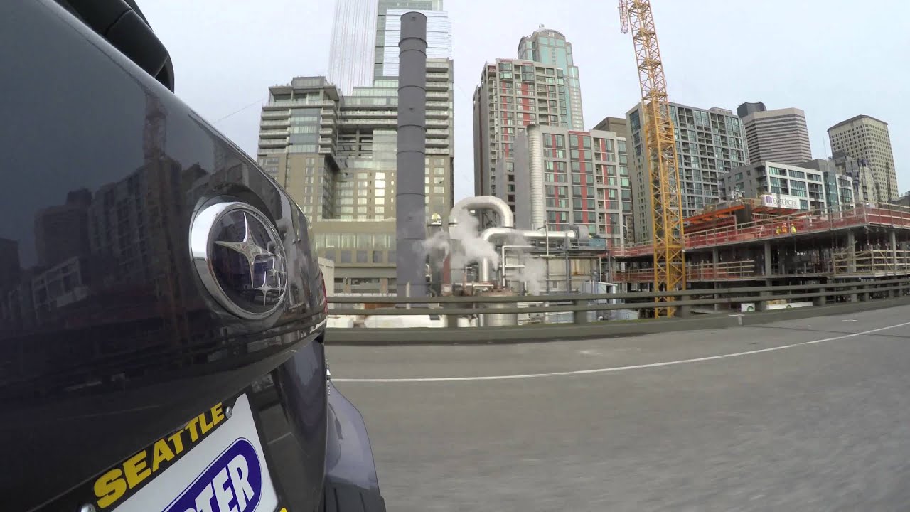 Highway 99 North Bound Seattle Downtown in 4K - YouTube